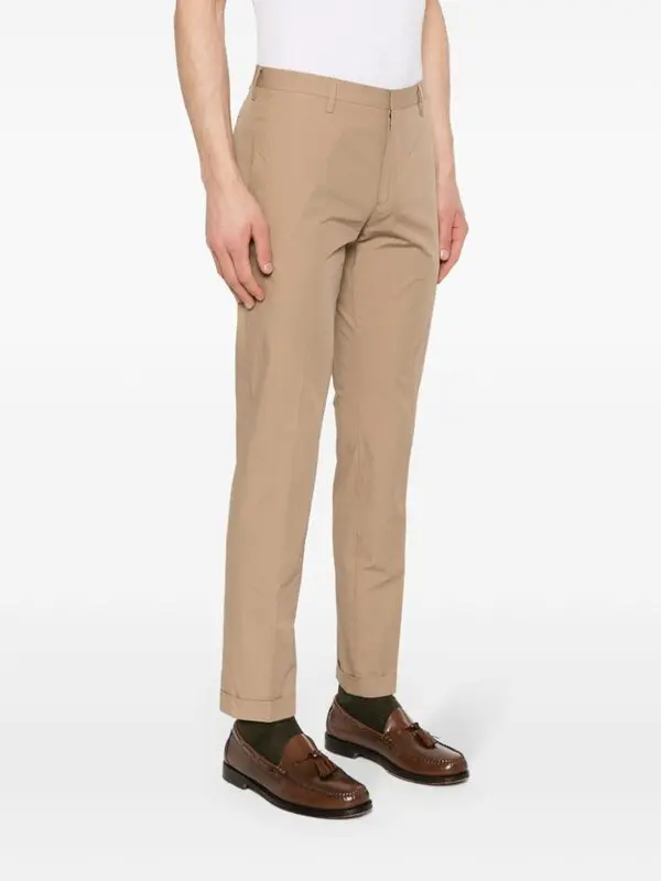 Paul Smith Pressed-crease Cotton Trousers