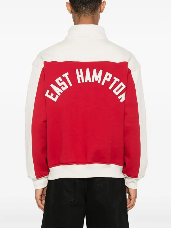 Rhude Contrast Varsity Cotton Sweatshirt - Red