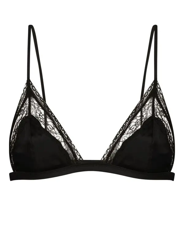 Kiki De Montparnasse Tiered Lace Bra - Black