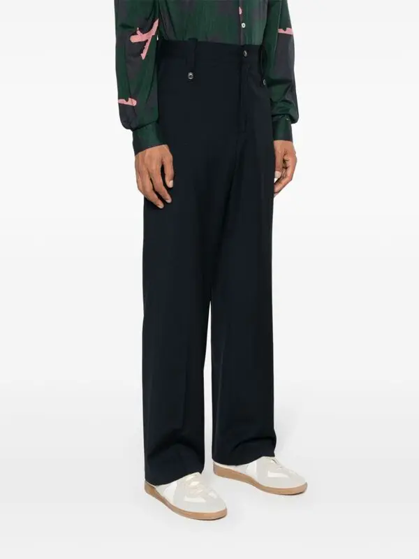 PAURA Kyros Wool Tailored Trousers - Blue