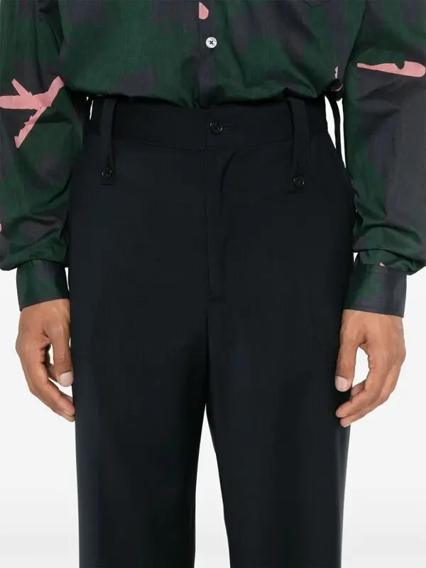 PAURA Kyros Wool Tailored Trousers - Blue
