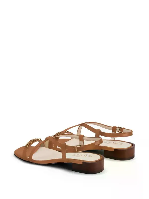 TOD'S Flat Leather Sandals
