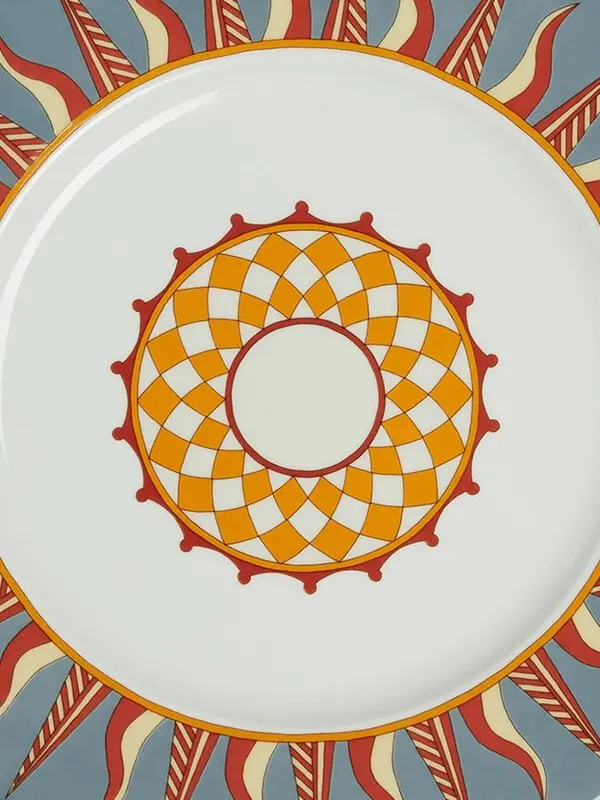 La DoubleJ Geometric-print Porcelain Charger Plate