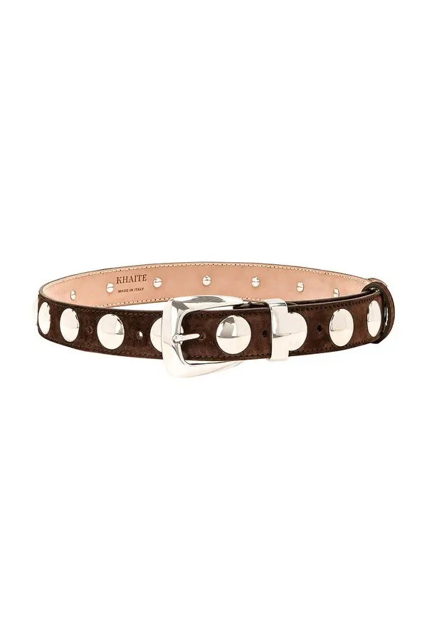 Khaite Benny Belt With Studs - Coffee