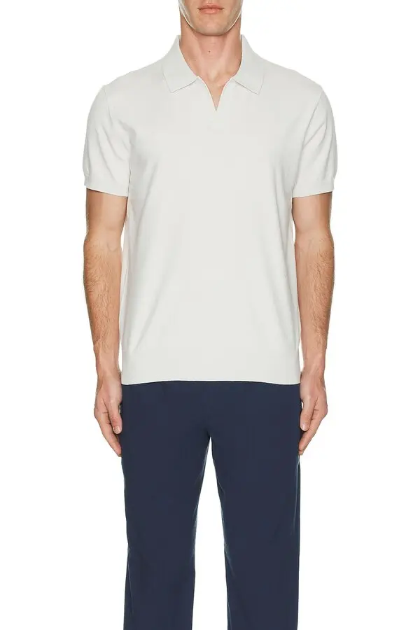 Club Monaco Tech Johnny Collar Polo In White