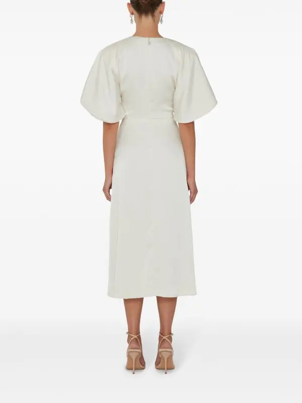 ROTATE BY BIRGER CHRISTENSEN Satin Midi Slit Dress