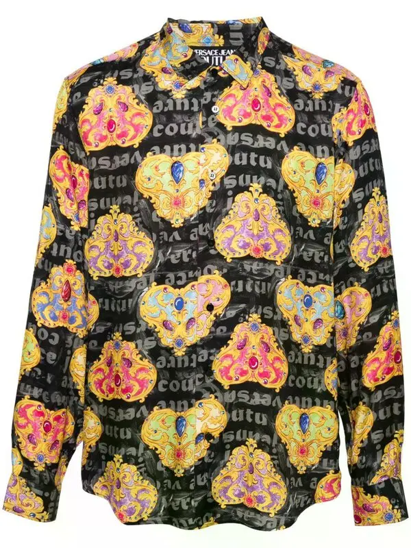 Versace Heart Couture-print Shirt