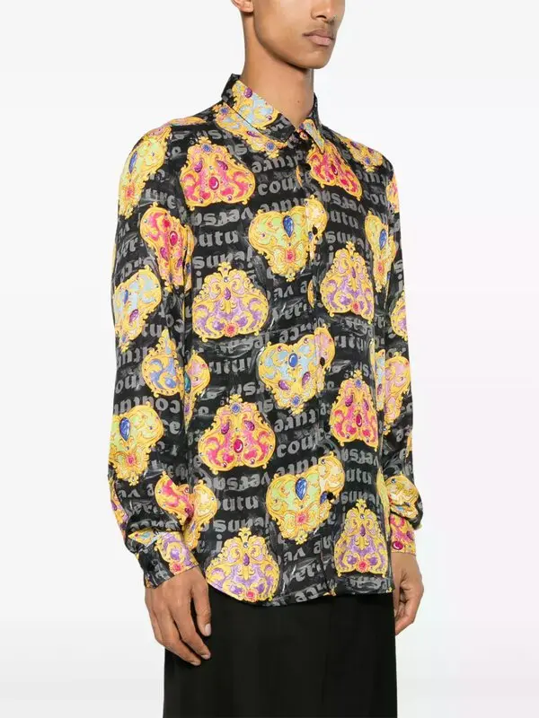 Versace Heart Couture-print Shirt