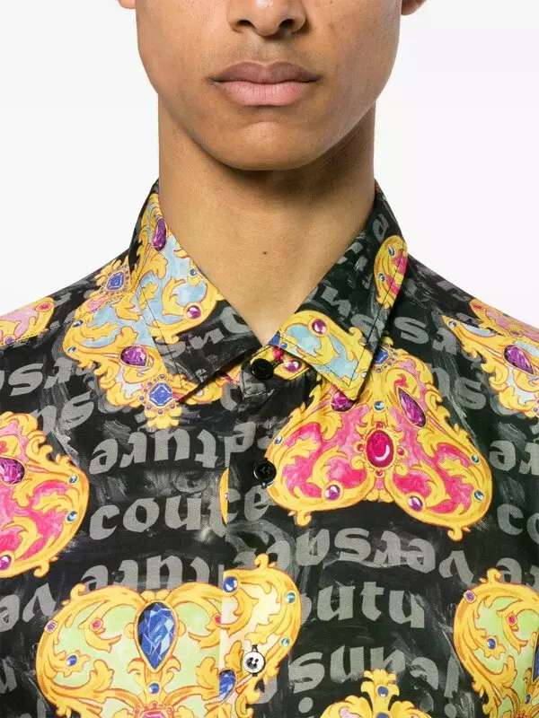 Versace Heart Couture-print Shirt