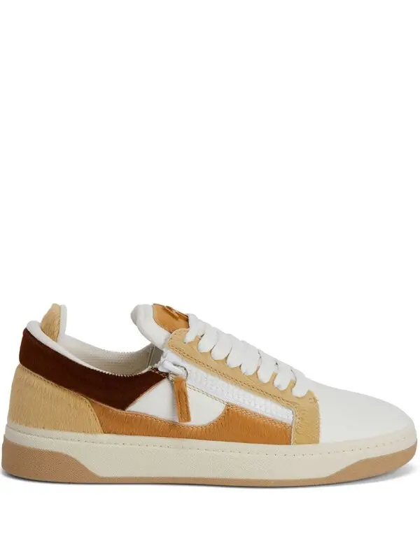 GIUSEPPE ZANOTTI Colour-block Low-top Sneakers - White