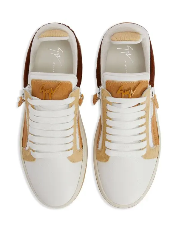 GIUSEPPE ZANOTTI Colour-block Low-top Sneakers - White