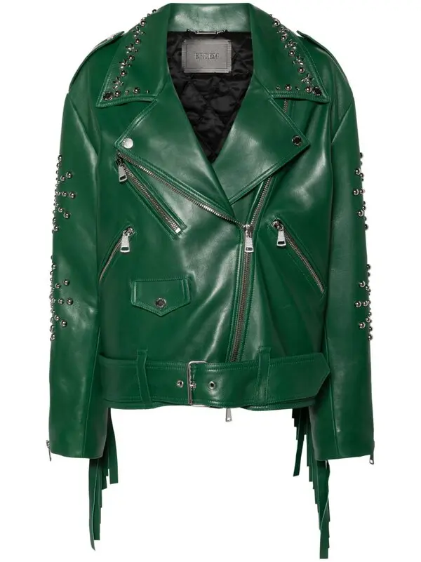 Erdem Studded Leather Biker Jacket