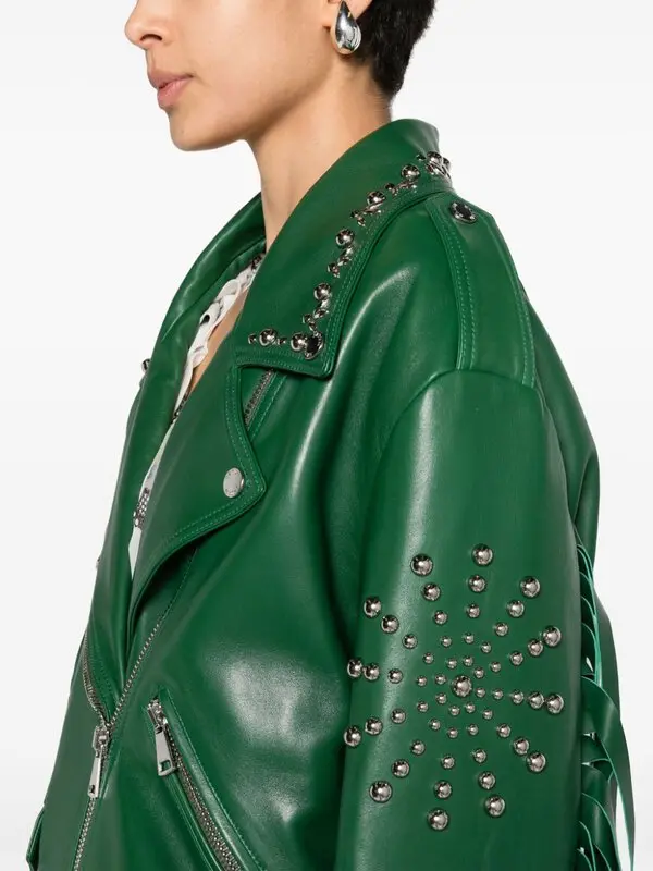Erdem Studded Leather Biker Jacket