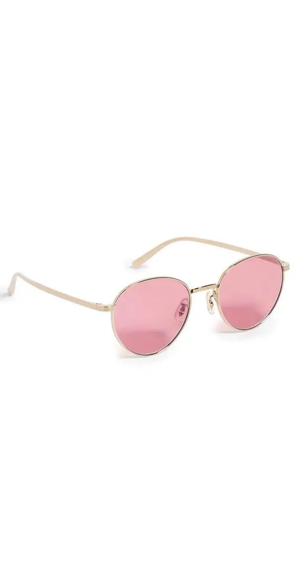 Oliver Spencer Rhydian Round Sunglasses - Gold