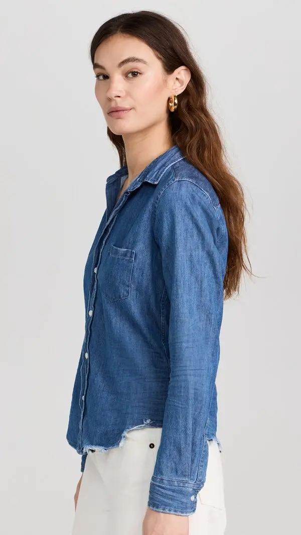 Frank & Eileen Denim Button-up Shirt - Vintage Stonewashed Indigo