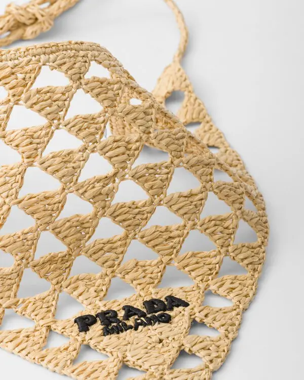 Prada Crochet Bandana - Tan/Black | Editorialist