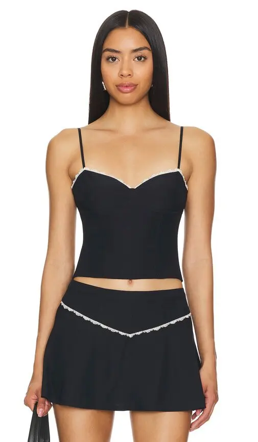 FLEUR DU MAL X Lace Cupped Tank