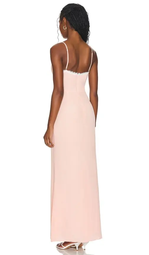 sachin and babi light blue dress Dusty Pink Silk Satin Slip Dress Midi Mermaid Bottoms