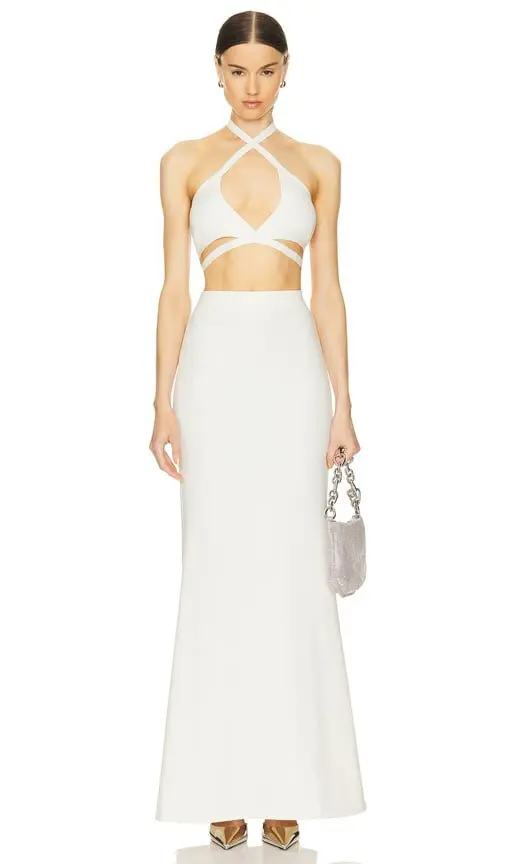 Lapointe Criss Cross Halter In White - 51% Off | Editorialist