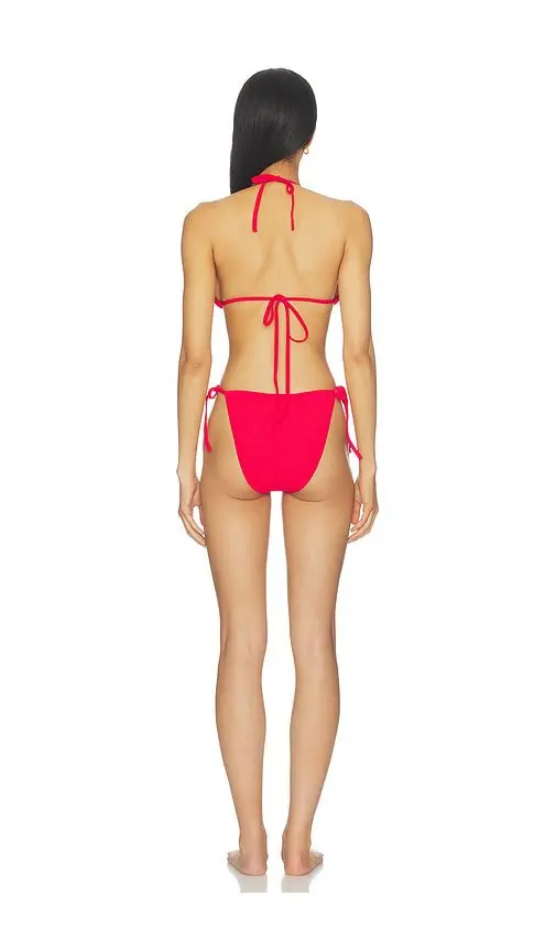 Hunza G Gina Smocked Bikini Set - Red