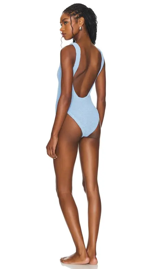Hunza G Square Neck One Piece - Cornflower