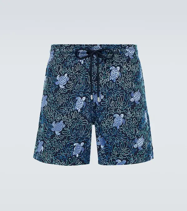 Vilebrequin Splash Embroidered Swim Trunks