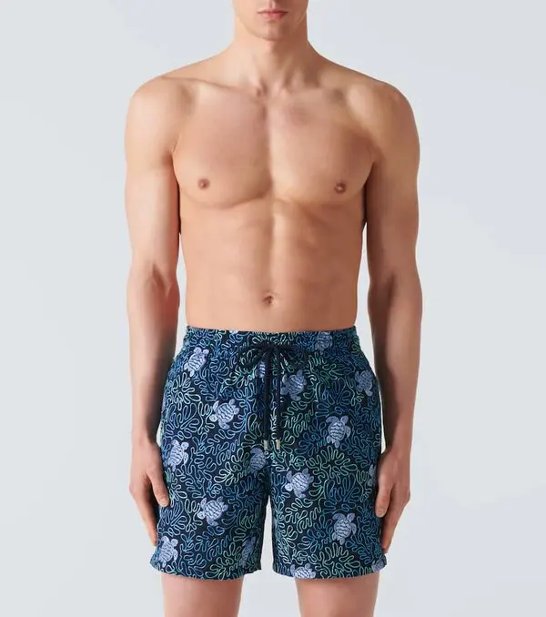 Vilebrequin Splash Embroidered Swim Trunks