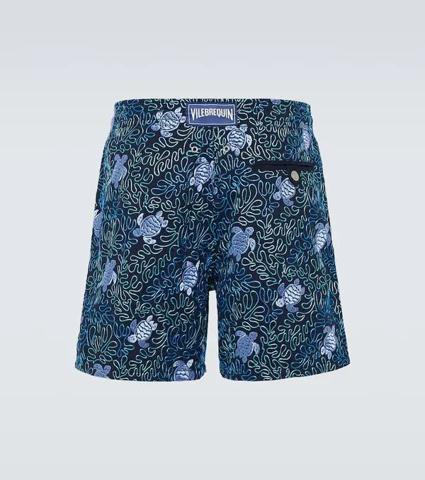 Vilebrequin Splash Embroidered Swim Trunks