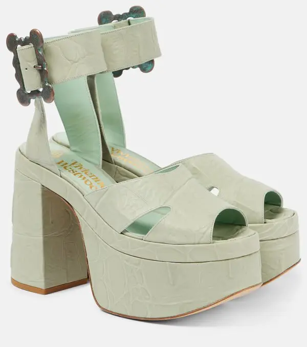 VIVIENNE WESTWOOD Olde London Platform Sandals - Green