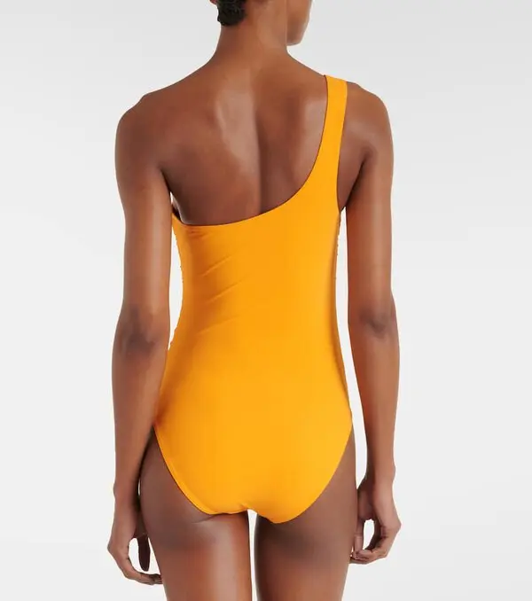 KARLA COLLETTO Ruched One-shoulder Swimsuit - Orange