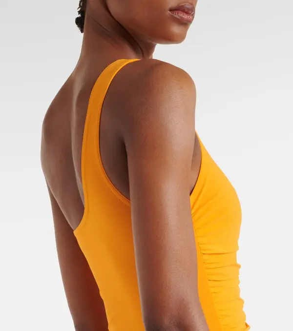 KARLA COLLETTO Ruched One-shoulder Swimsuit - Orange