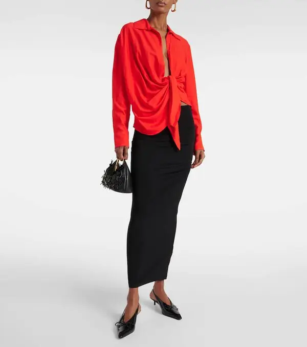 Jacquemus La Chemise Bahia Gathered Shirt