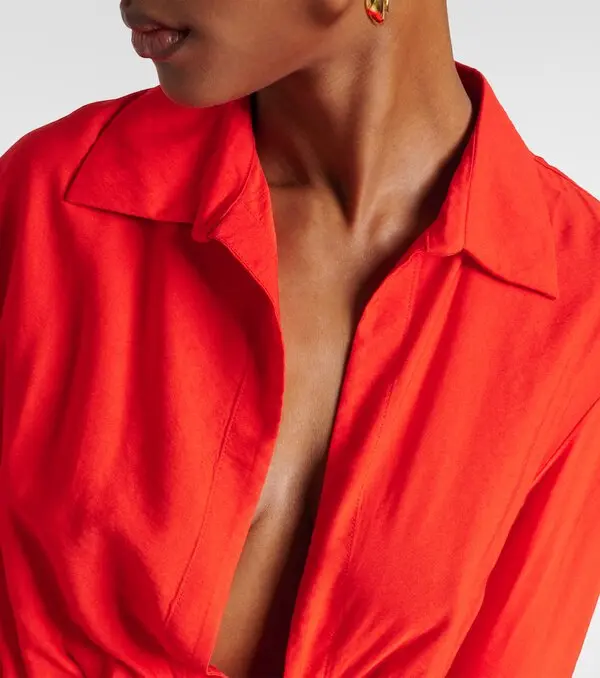 Jacquemus La Chemise Bahia Gathered Shirt