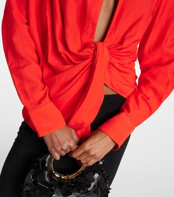 Jacquemus La Chemise Bahia Gathered Shirt