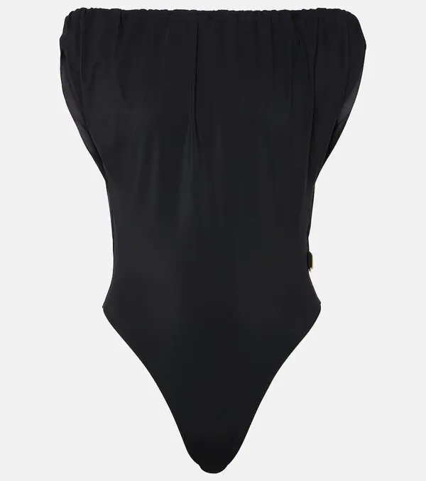 Jacquemus Off-shoulder Swimsuit - Black