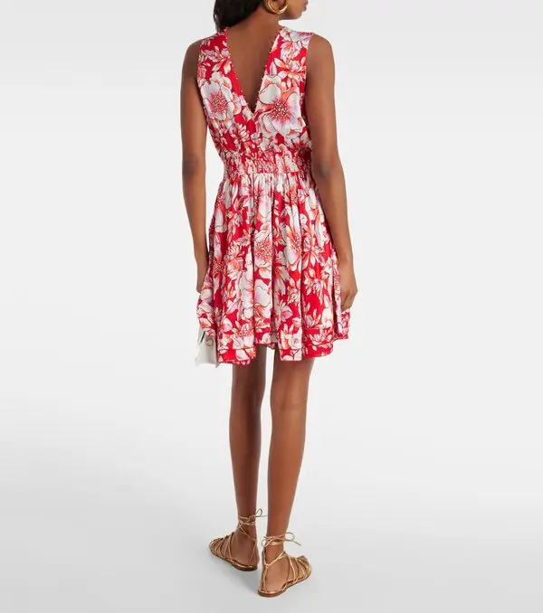 Poupette St Barth Bessie Floral Mini Dress - Red