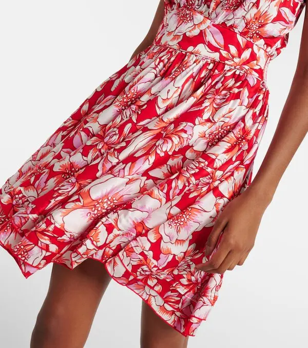 Poupette St Barth Bessie Floral Mini Dress - Red