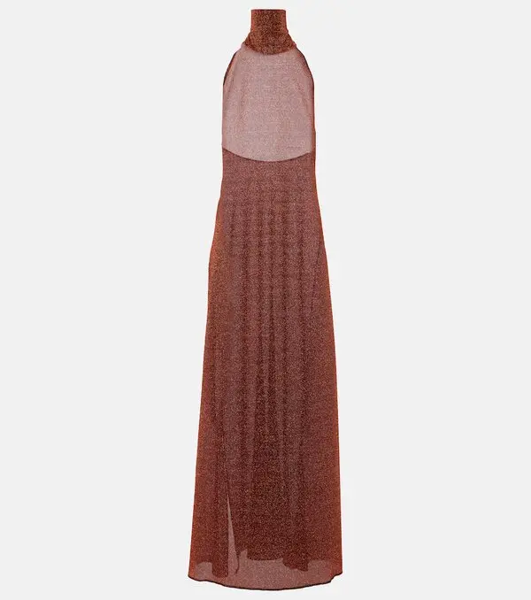 Oseree Lumière Maxi Dress - Brown