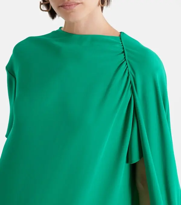 Valentino Garavani Cady Couture Caped Midi Dress