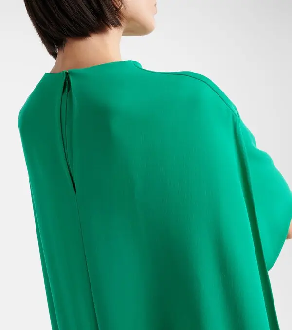 Valentino Garavani Cady Couture Caped Midi Dress