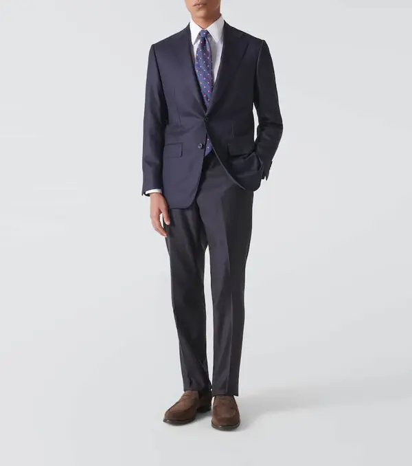 Thom Sweeney Wool Suit Jacket - Blue