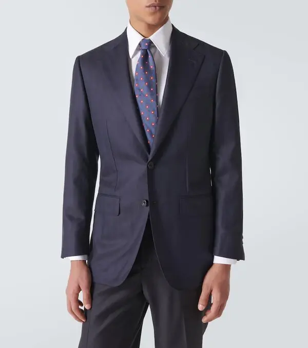 Thom Sweeney Wool Suit Jacket - Blue
