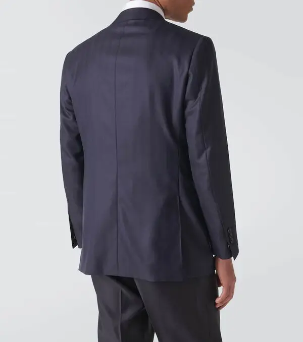 Thom Sweeney Wool Suit Jacket - Blue