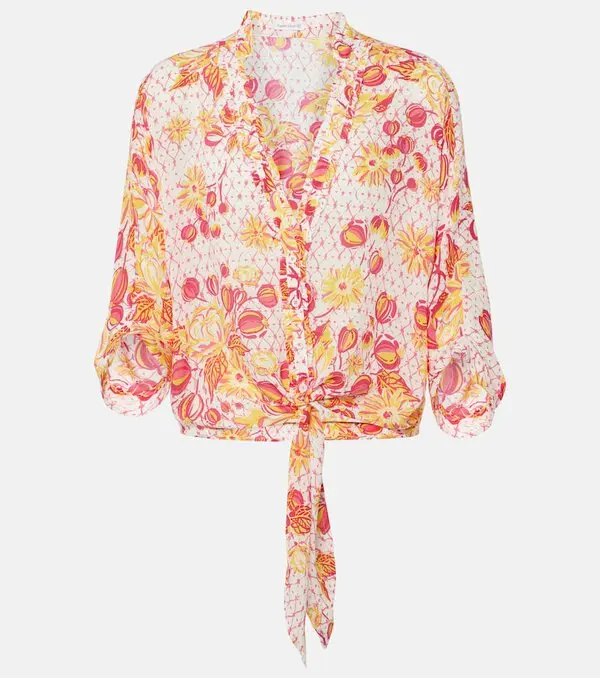 Poupette St Barth Azia Floral Shirt - Pink