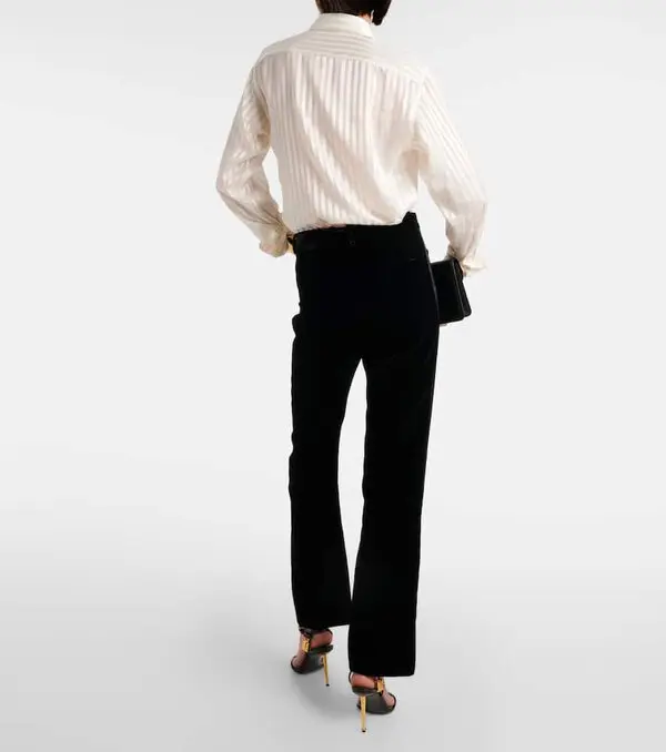 TOM FORD Wallis Straight Velvet Pants