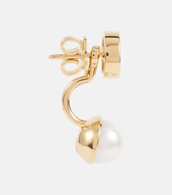 Gucci Blondie Faux Pearl Earrings - Gold | Editorialist
