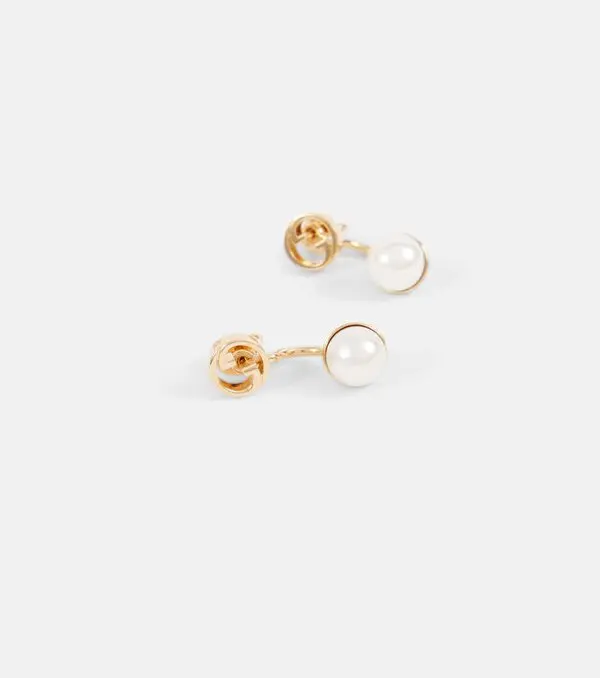 Gucci Blondie Faux Pearl Earrings - Gold | Editorialist