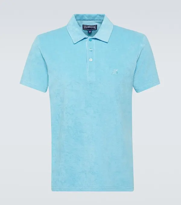 Vilebrequin Phoenix Cotton-blend Terry Polo Shirt - Blue