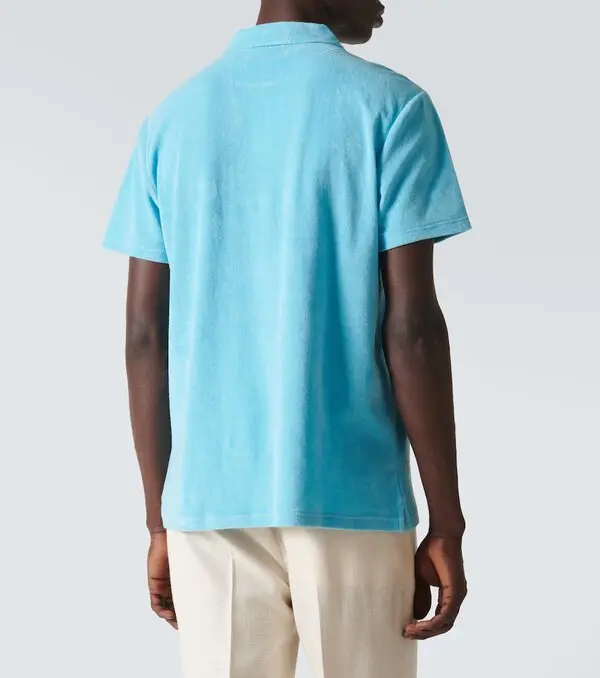 Vilebrequin Phoenix Cotton-blend Terry Polo Shirt - Blue