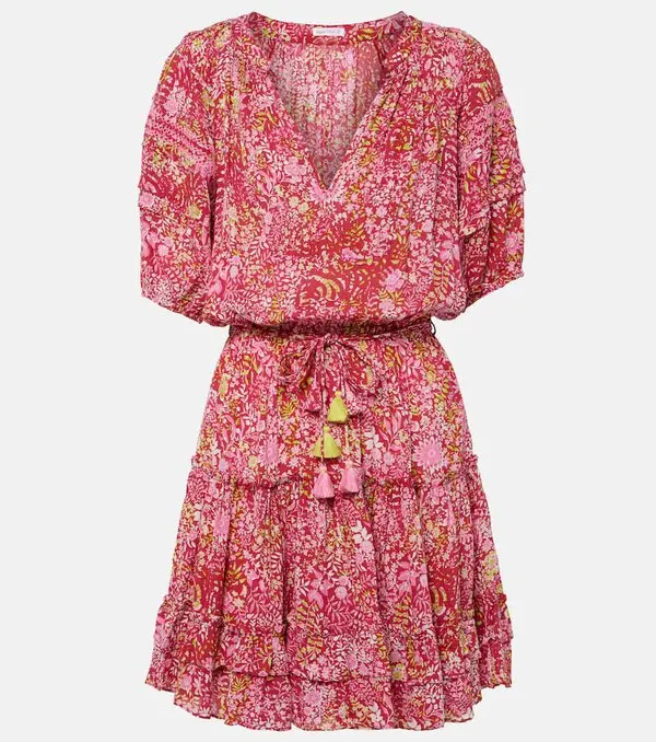 Poupette St Barth Bona Floral Minidress - Red